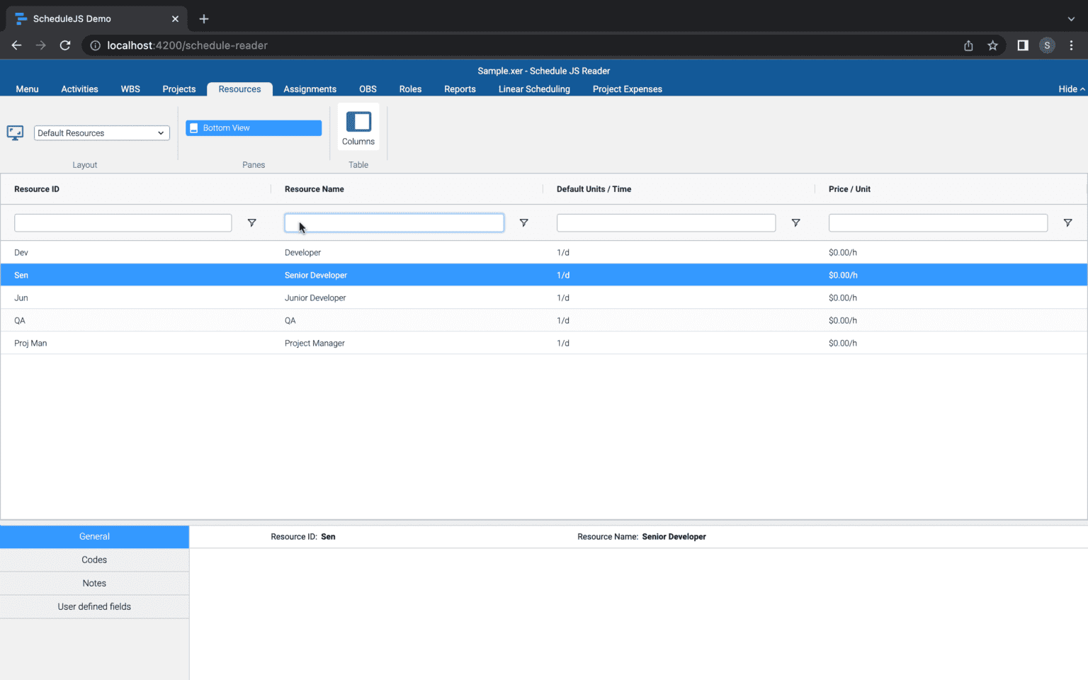 ScheduleJS Viewer
